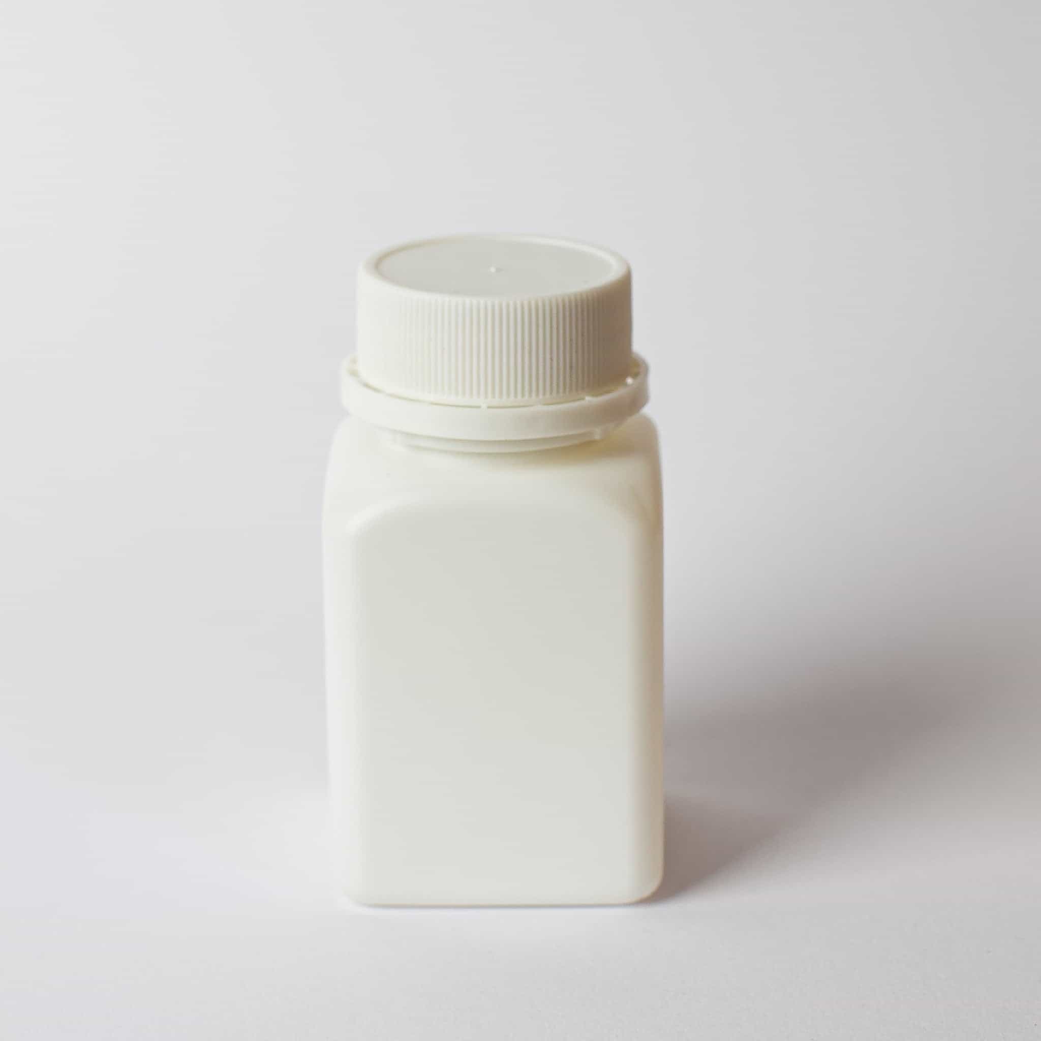 White HDPE Rectangular Plastic Bottle (60ml) - Herbprime